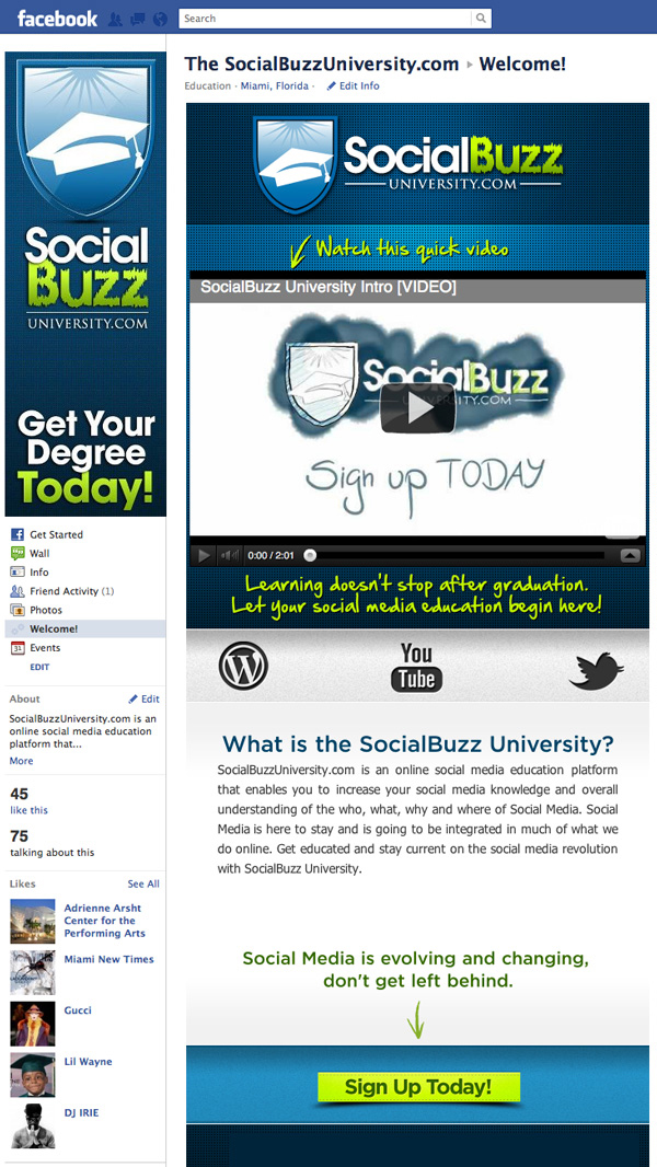SocialBuzz University Facebook Fan Page - Marsuno